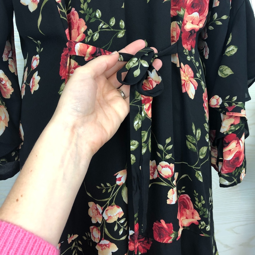 {New} Signature Romantic Ruffles Boho Floral Dress - Gem